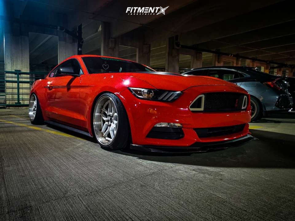 2015 Ford Mustang V6 with 19x10.5 ESR Cs15 and Achilles 245x30 on Air ...
