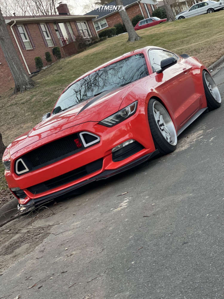 2015 Ford Mustang V6 with 19x10.5 ESR Cs15 and Achilles 245x30 on Air ...