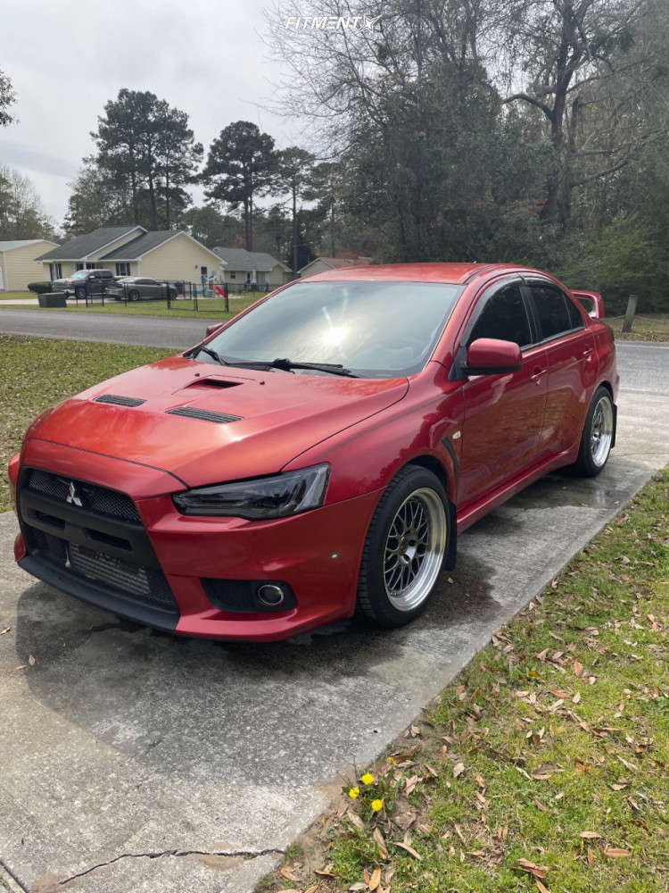 2008 Mitsubishi Lancer Evolution GSR with 18x9.5 Aodhan Ah02 and ...