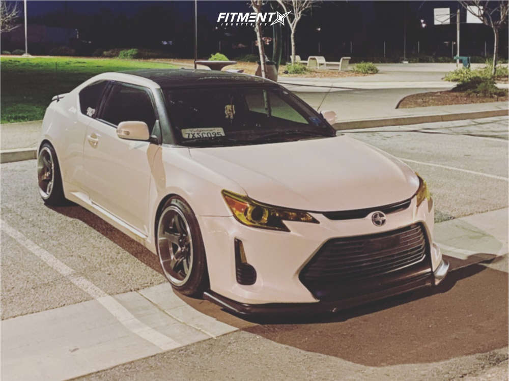 2015 Scion TC Base with 18x10.5 XXR 555 and Hankook 235x40 on Coilovers ...