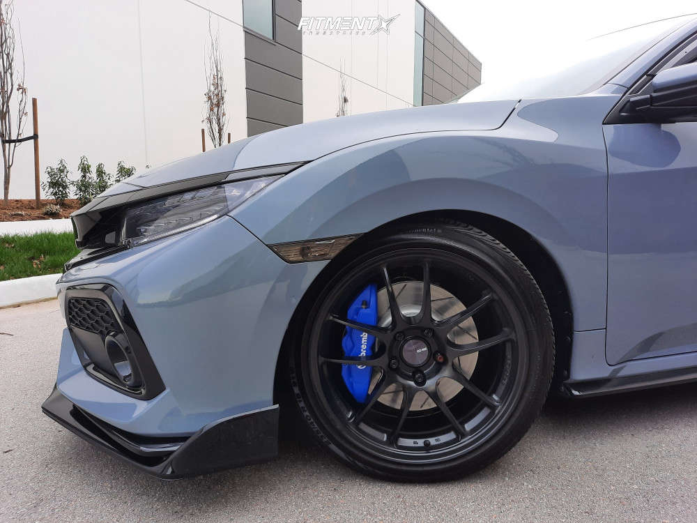 2019 Honda Civic Sport Touring with 18x9 Enkei Pf01 and Continental 235x40 on Lowering Springs ...