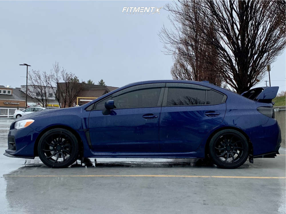 2017 Subaru WRX Premium with 18x9.5 Anovia Night and Vercelli 245x40 on ...