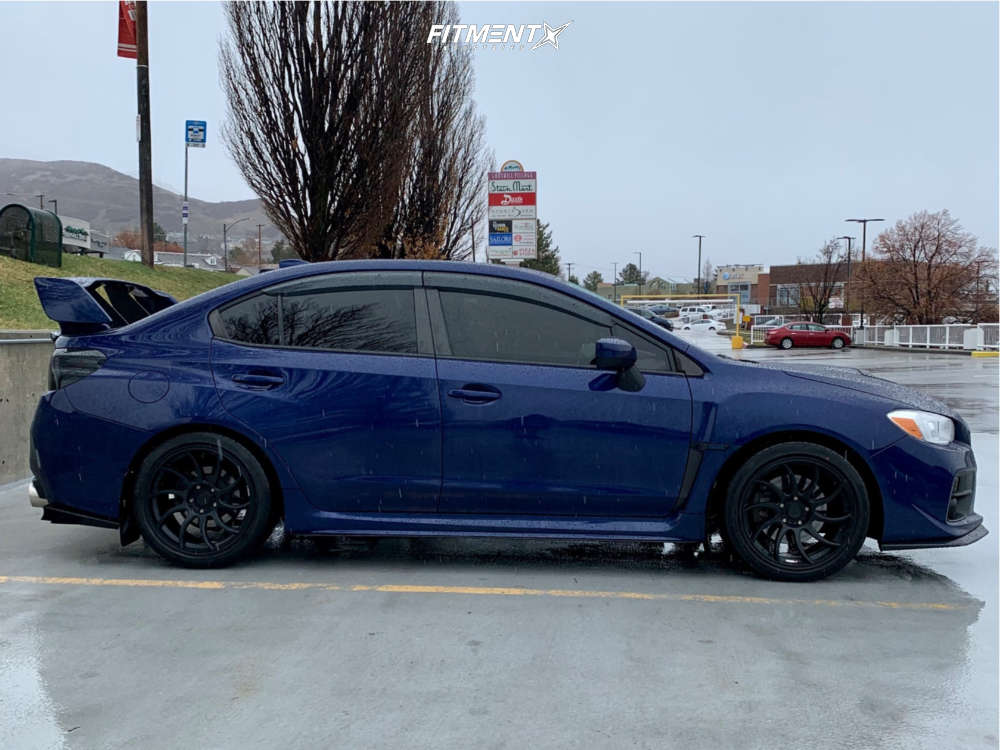 2017 Subaru WRX Premium with 18x9.5 Anovia Night and Vercelli 245x40 on ...
