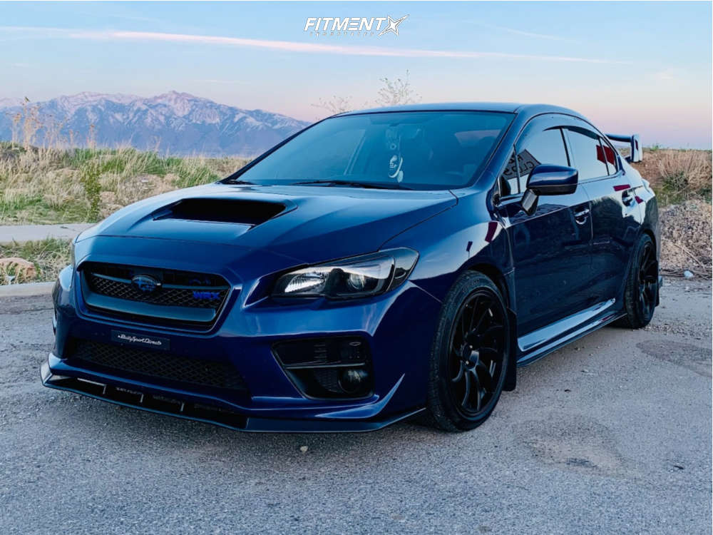 2017 Subaru WRX Premium with 18x9.5 Anovia Night and Vercelli 245x40 on ...