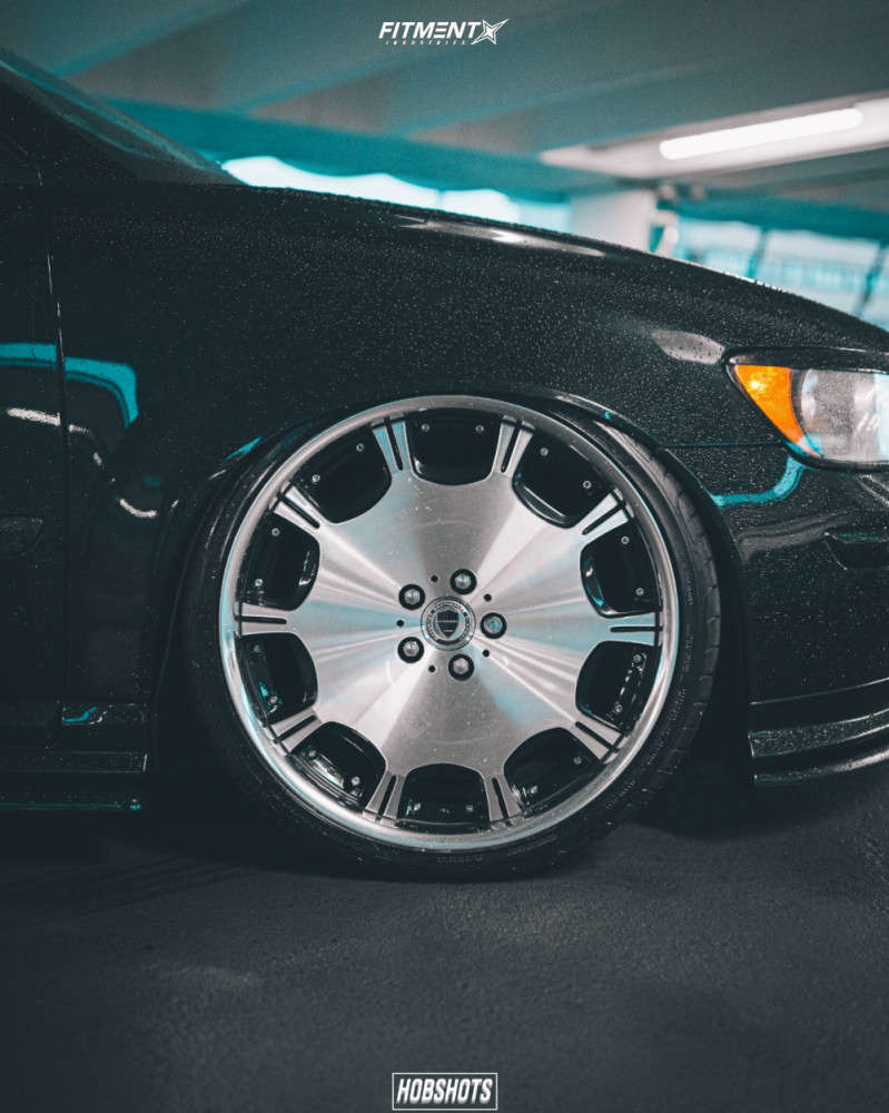 2005 Volvo S40 T5 with 20x8 Work SC3 and Goodyear 235x30 on Air ...