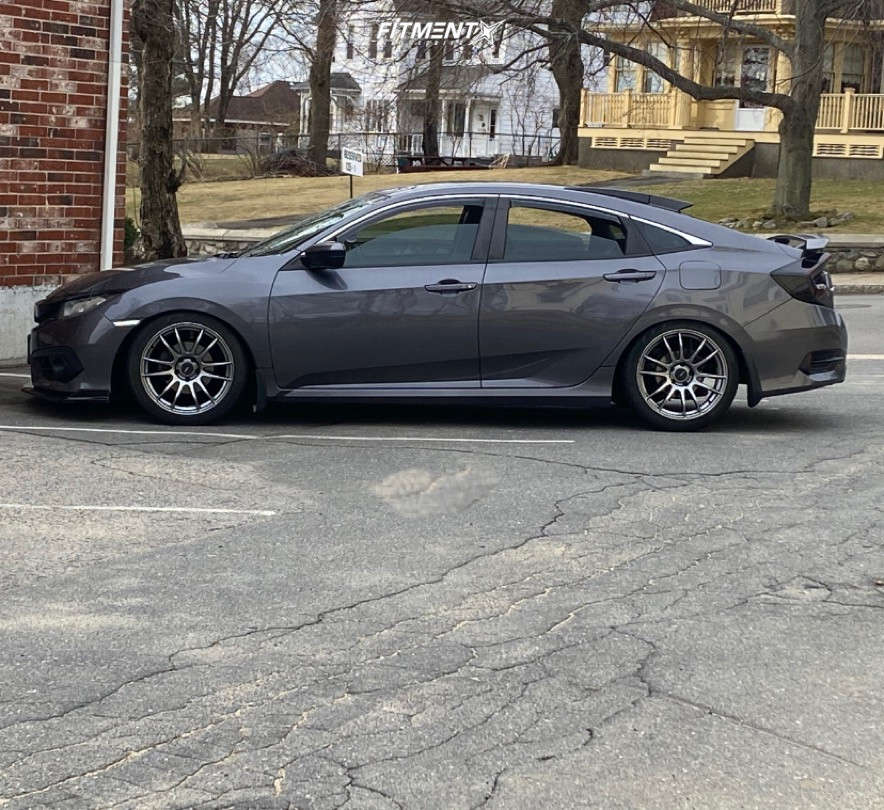 2016 Honda Civic LX with 18x8 AVID1 AV20 and Crosswind 235x40 on ...