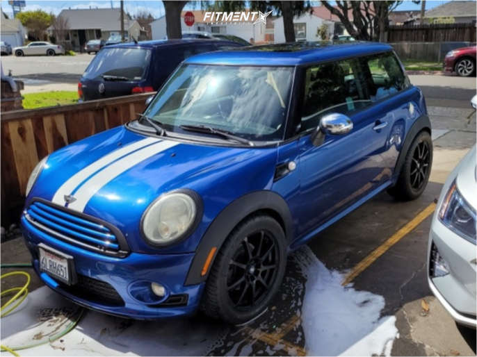2008 Mini Cooper Base with 17x7 Enkei Edr9 and Federal 245x45 on Stock ...