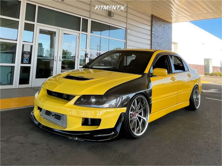 2003 Mitsubishi Lancer Evolution with 19x10 Weds 710s and Achilles ...