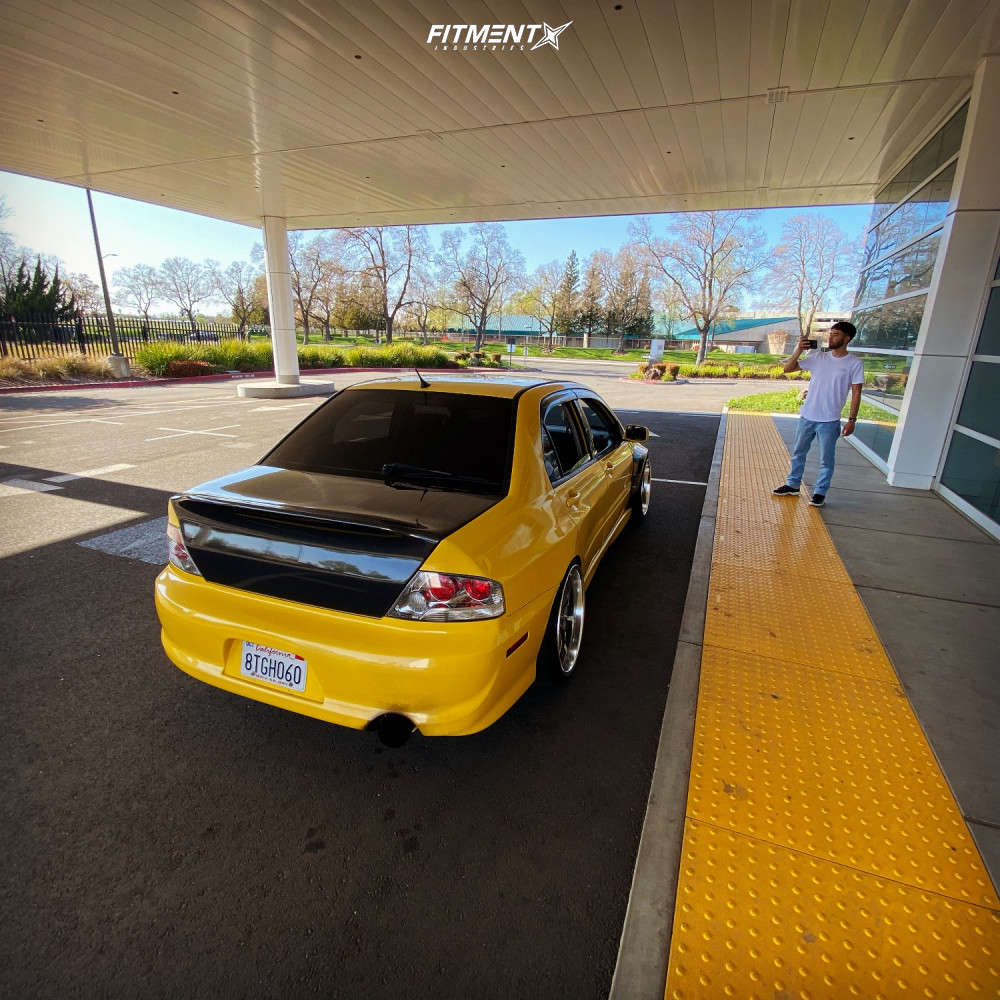 2003 Mitsubishi Lancer Evolution with 19x10 Weds 710s and Achilles ...