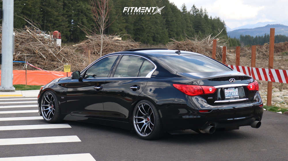 2016 INFINITI Q50 Premium with 19x10.5 Work Emotion Cr Kiwami and Federal 265x30 on Coilovers ...