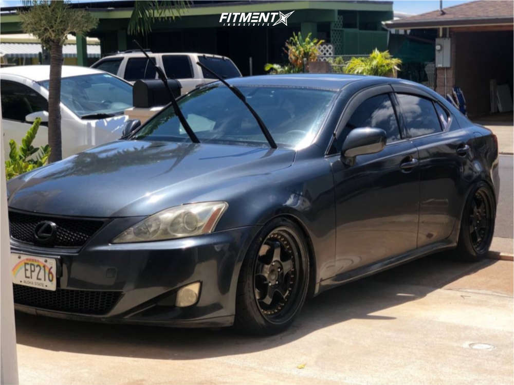 2006 Lexus IS250 4dr Sedan (2.5L 6cyl 6A) with 18x8.5 ESR Sr06 and Firestone 225x40 on Coilovers ...