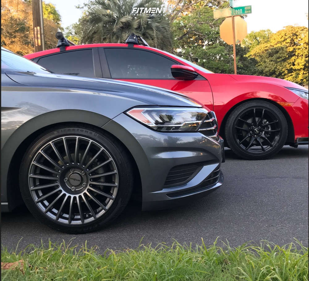 2019 Volkswagen Jetta S with 18x8.5 Rotiform Buc and Firestone 225x40 ...