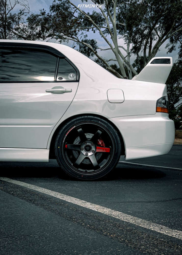 2003 Mitsubishi Lancer Evolution with 18x9.5 Rays Engineering Te37 and ...
