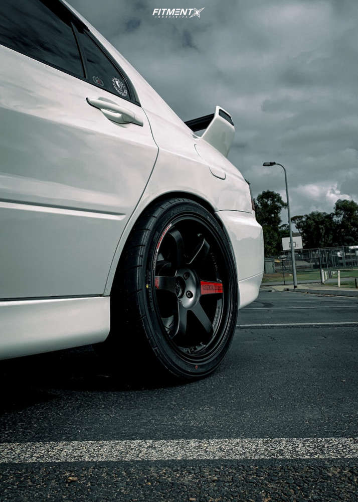 2003 Mitsubishi Lancer Evolution with 18x9.5 Rays Engineering Te37 and ...