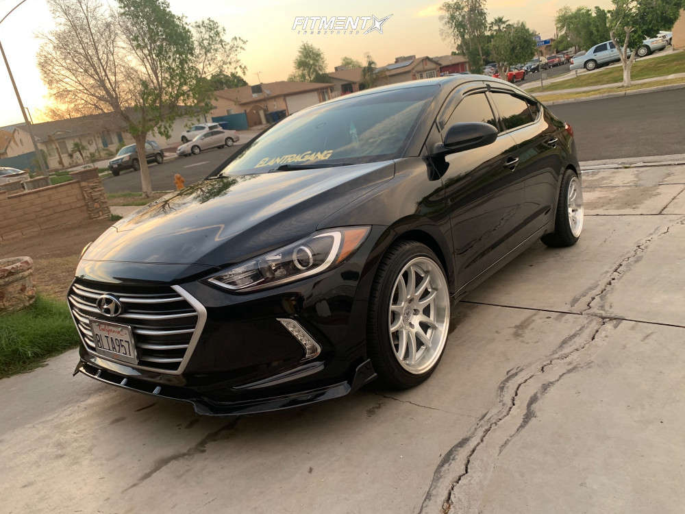 2018 Hyundai Elantra Limited with 18x9.5 Aodhan Ds02 and Advanta 235x40 ...