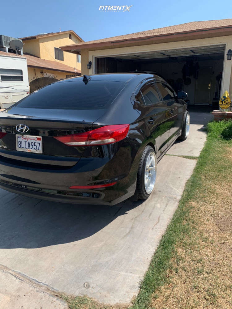 2018 Hyundai Elantra Limited with 18x9.5 Aodhan Ds02 and Advanta 235x40 ...
