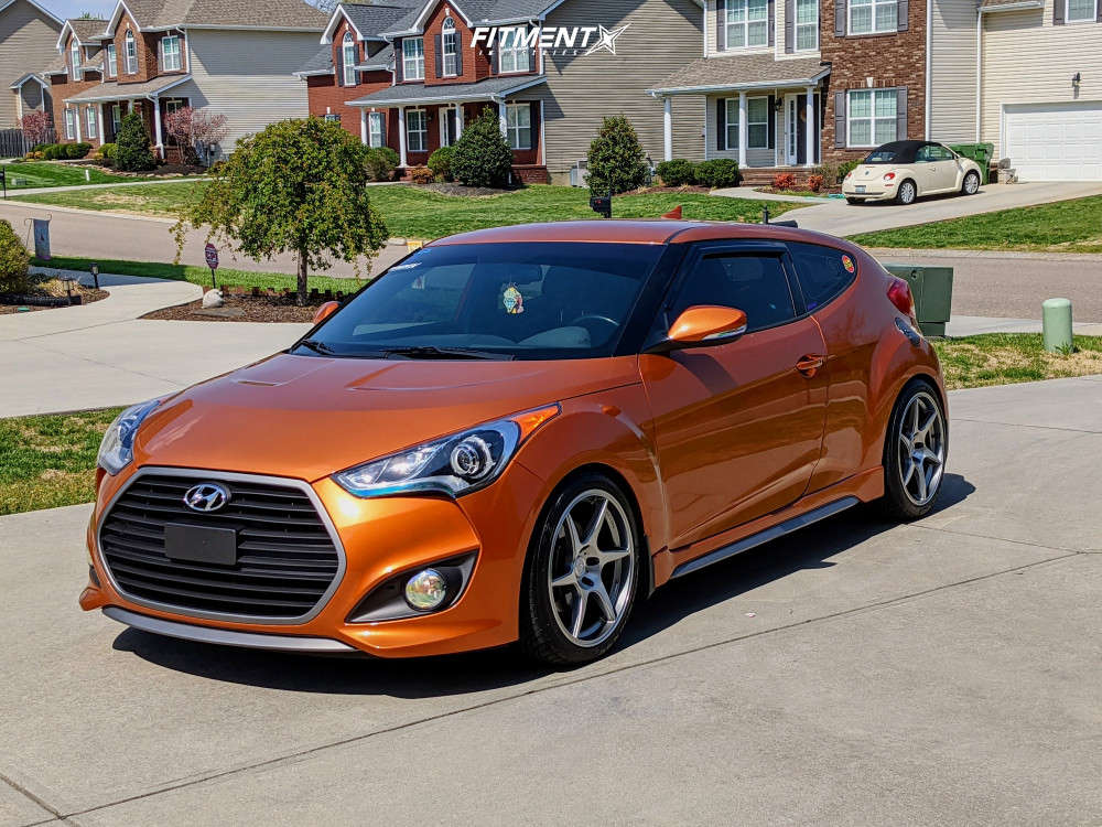 2016 Hyundai Veloster Turbo with 18x8.5 Anovia Titan and Federal 225x40 ...
