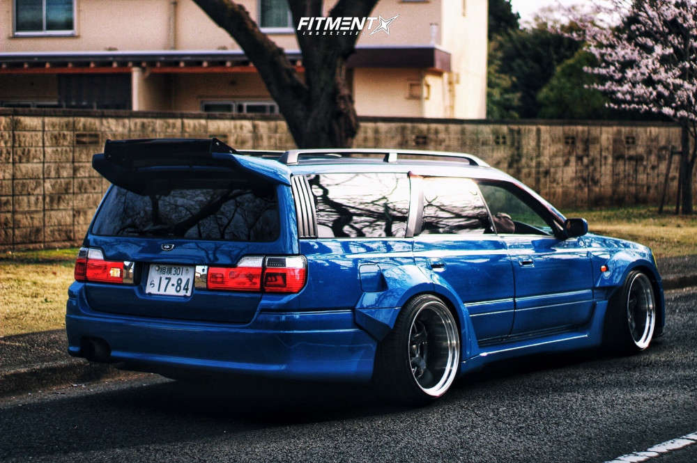 1999 Nissan Stagea Base with 19x10.5 Work Meister S12p and Accelera ...