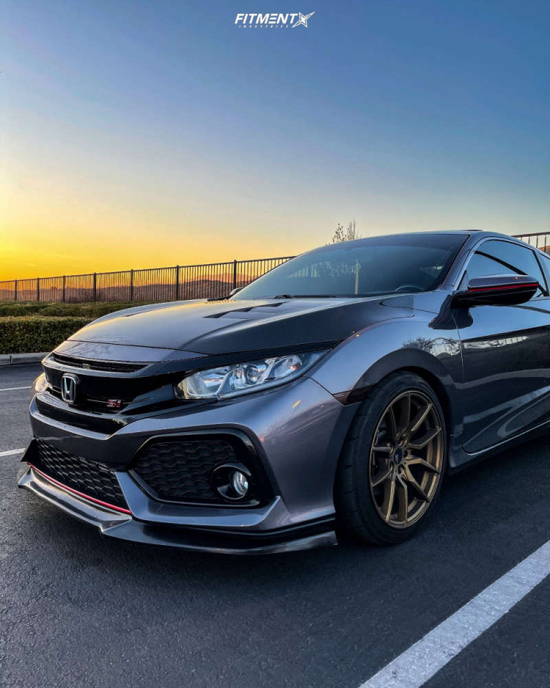 2018 Honda Civic Si with 18x9.5 Option Lab R716 and Firestone 245x40 on ...