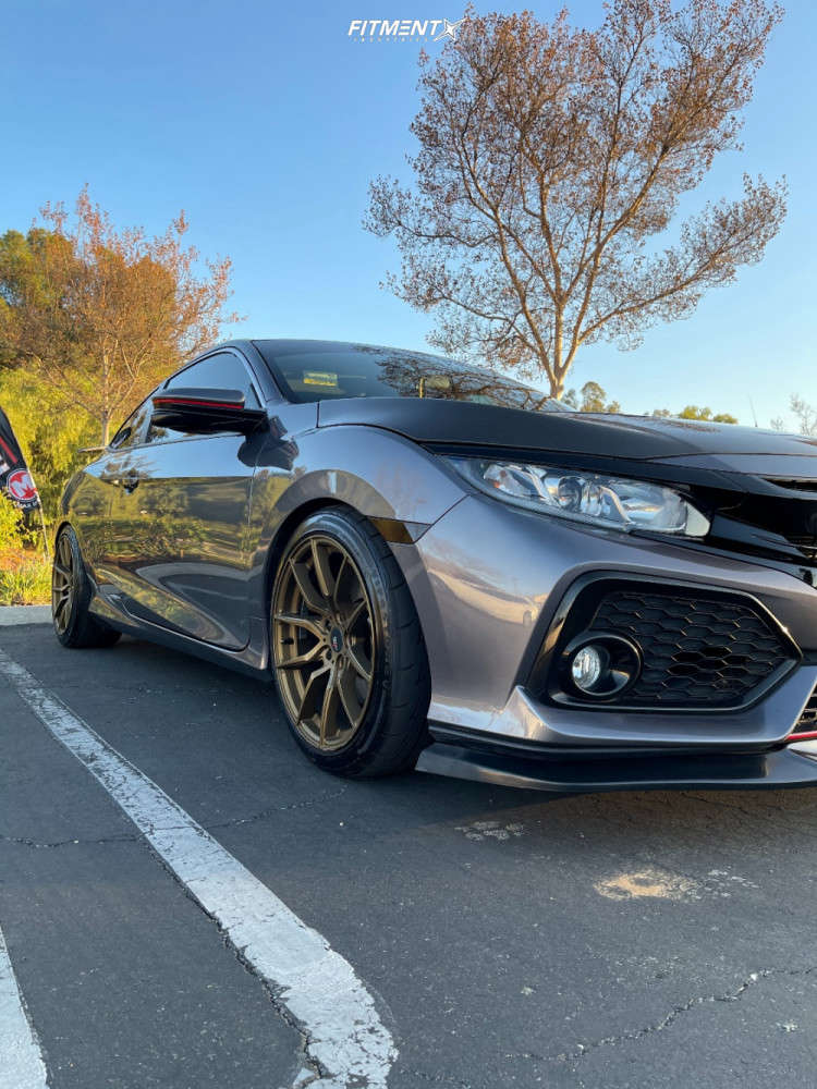 2018 Honda Civic Si with 18x9.5 Option Lab R716 and Firestone 245x40 on ...