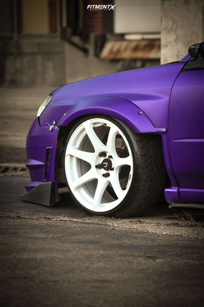 2006 Subaru Impreza 2.5i with 18x9 Cosmis Racing Mr7 and Nitto 215x35 ...