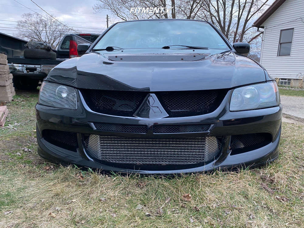 2003 Mitsubishi Lancer Evolution with 18x10 Work Xd9 and Hankook 245x35 ...