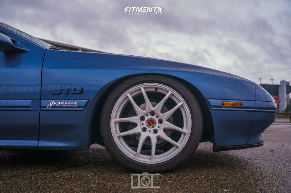 1989 Mazda RX-7 GTU with 17x9 Work Emotion Cr Kiwami and Federal 235x40 ...