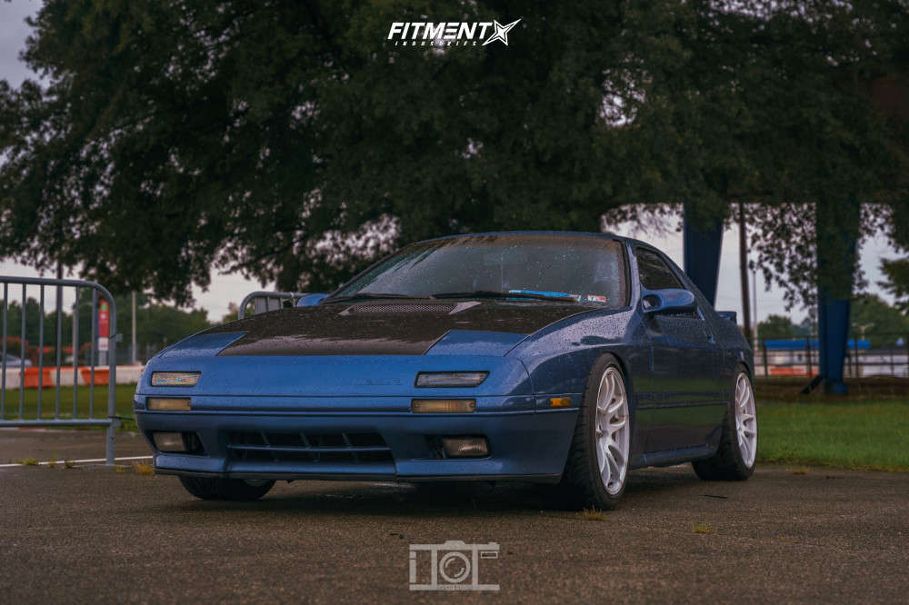1989 Mazda RX-7 GTU with 17x9 Work Emotion Cr Kiwami and Federal 235x40 ...