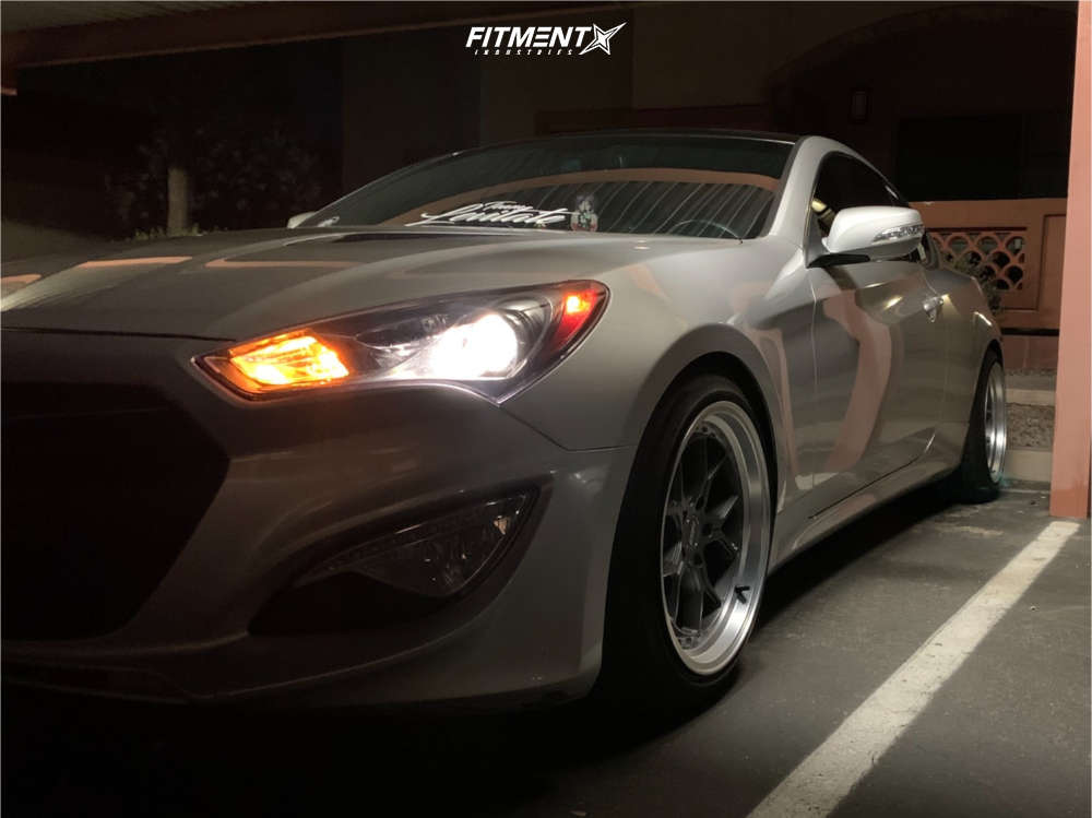 2015 Hyundai Genesis Coupe 3.8 with 18x9.5 ESR Cs2 and Goodyear 225x45 ...