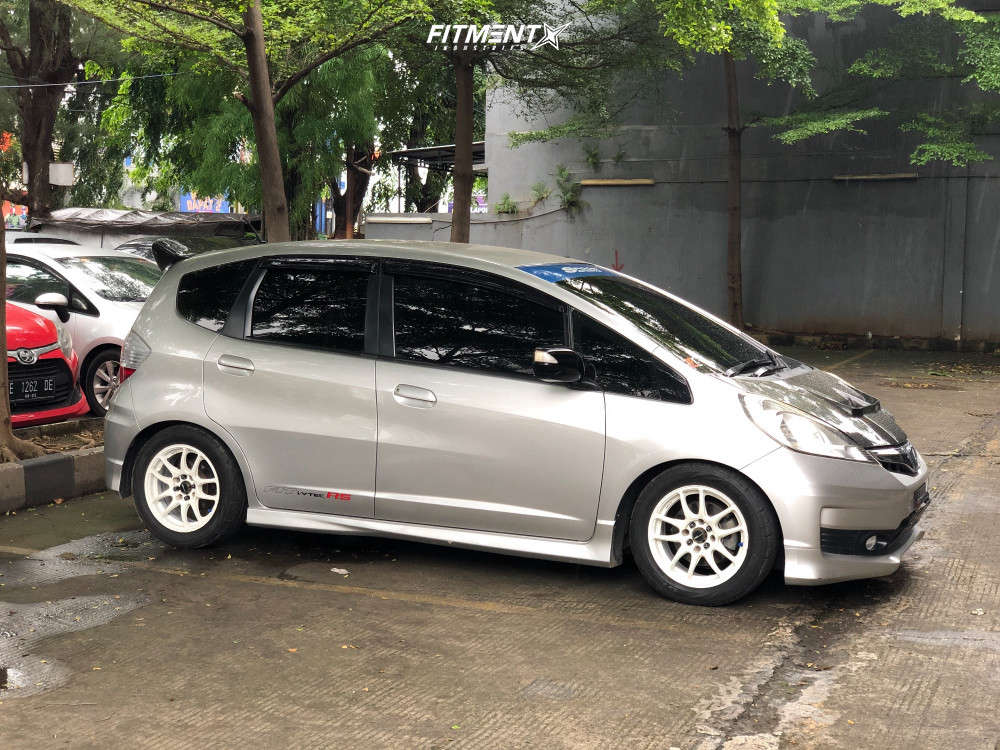 2011 Honda Fit Sport with 15x6.5 Work Cr Kai and GT Radial 195x55 on Lowering Springs | 1639104 ...