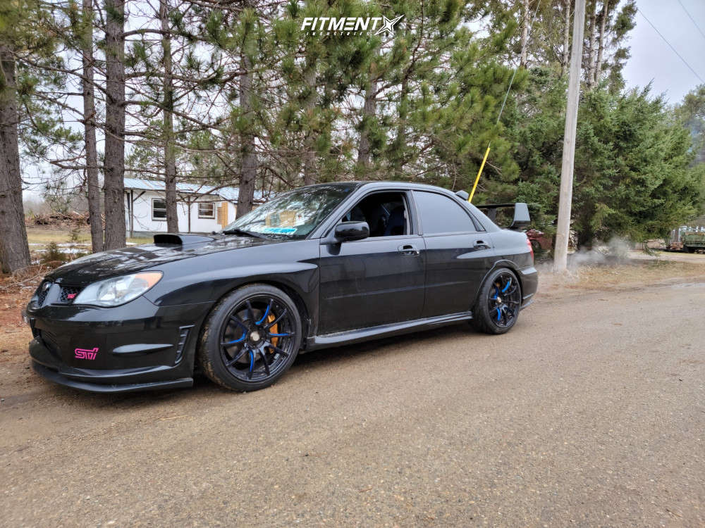2006 Subaru Impreza WRX STI with 18x8.5 WedsSport Sa-55m and BFGoodrich ...