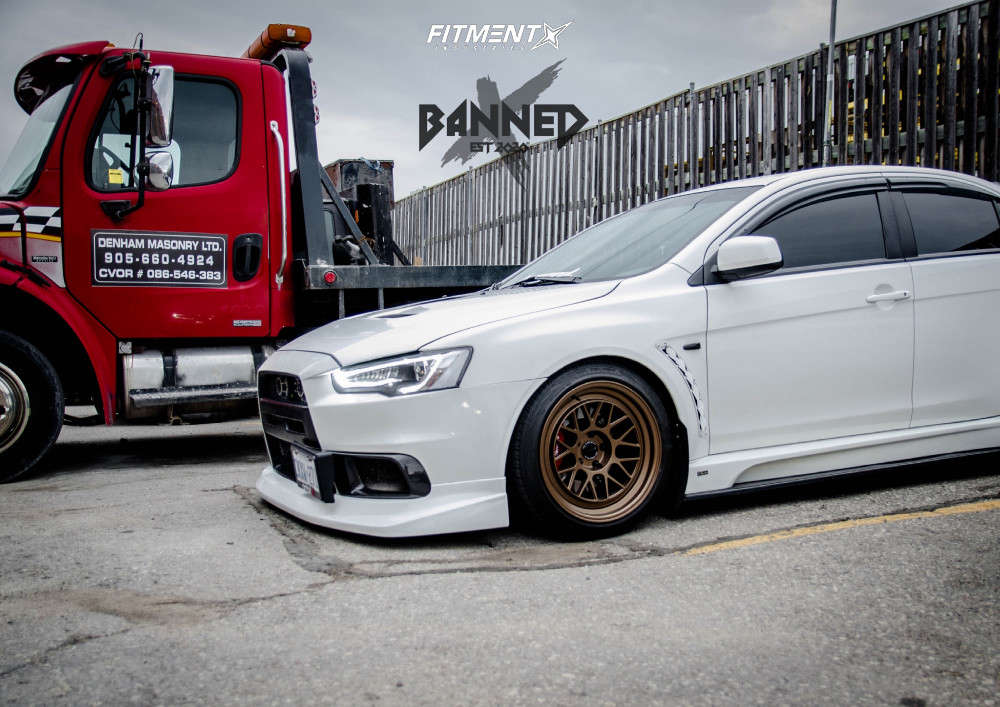 2014 Mitsubishi Lancer Evolution GSR with 18x9.5 Ambit SR81 and ...
