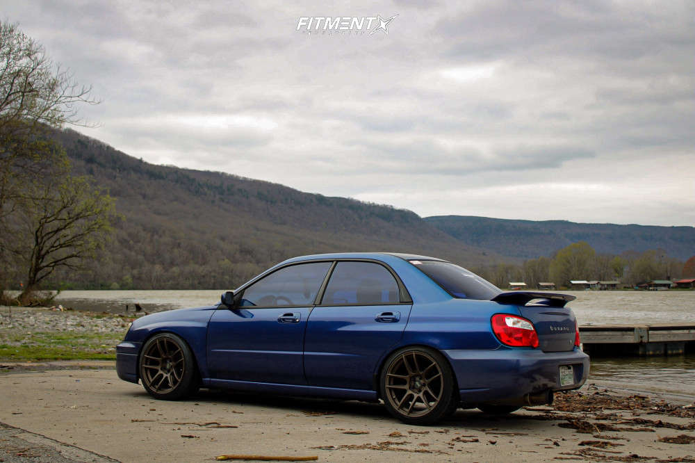 2004 Subaru Impreza RS with 18x9.5 ESR Cs8 and Nitto 235x40 on ...