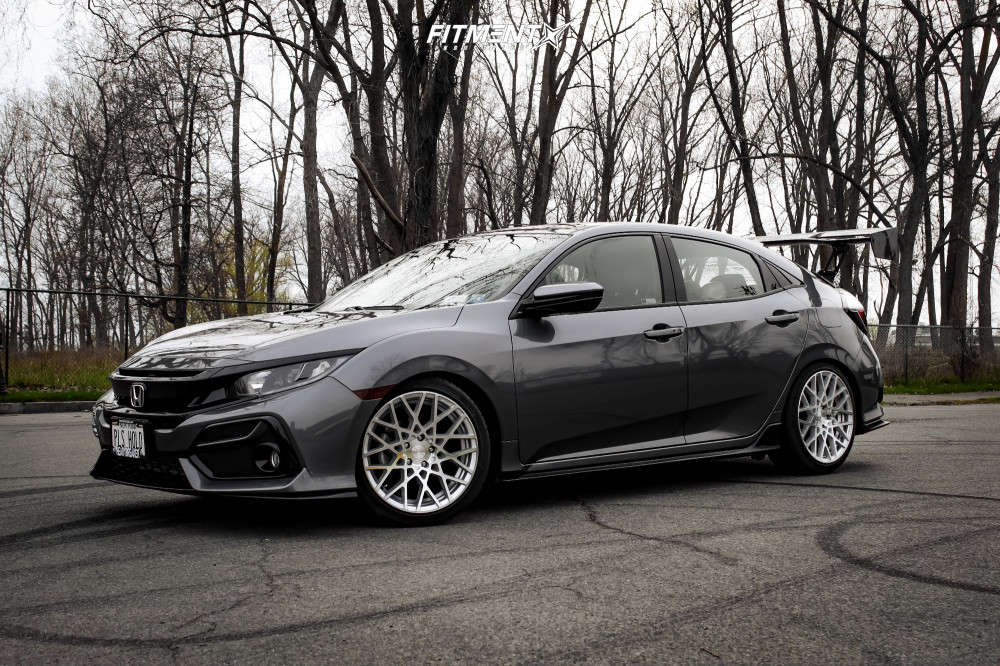 2020 Honda Civic Sport with 18x8.5 Rotiform Blq and Michelin 225x40 on Lowering Springs ...