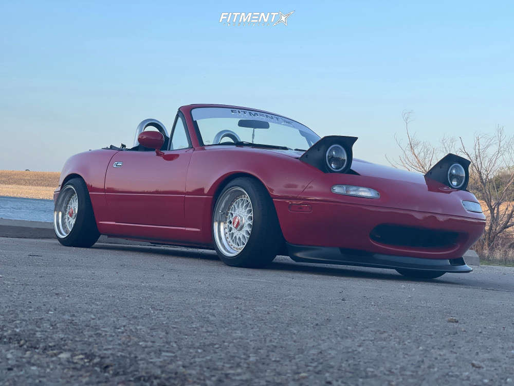 1991 Mazda MX-5 Miata Base with 15x8.5 BBS Rs and Toyo Tires 195x45 on ...