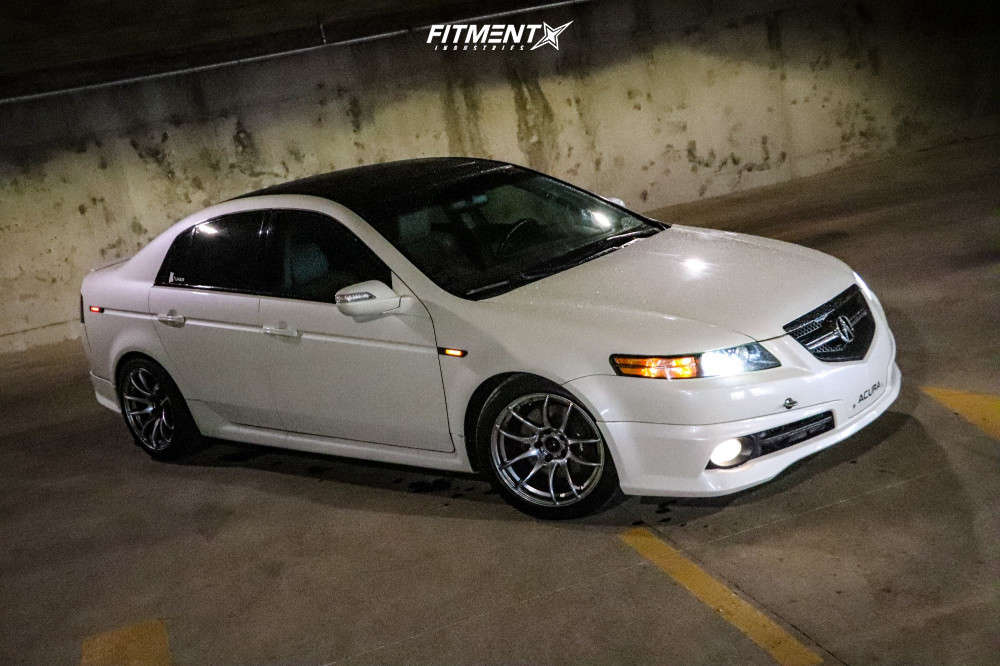 2007 Acura TL Type-S with 17x9 Vors Tr4 and Michelin 235x40 on Lowering ...