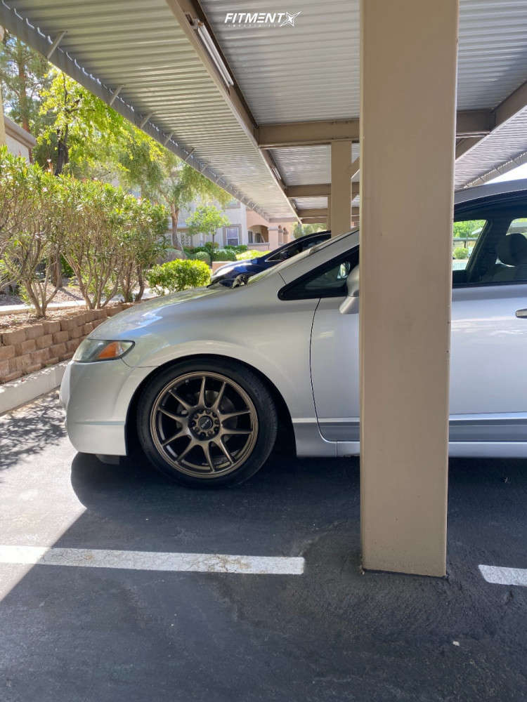 2011 Honda Civic LX with 17x8 Drag Dr31 and Barum 215x45 on Coilovers ...