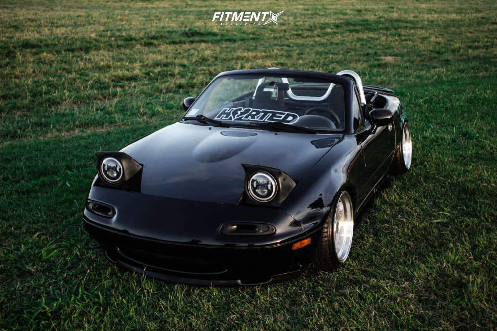 1997 Mazda Miata Base with 16x9 ESM 009r and Achilles 195x45 on Coilovers | 1662276 | Fitment ...