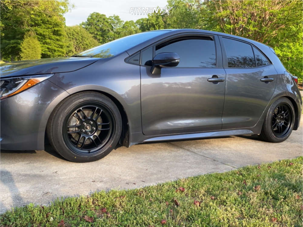 2021 Toyota Corolla SE with 17x9 Enkei Rpf1 and Yokohama 225x45 on ...