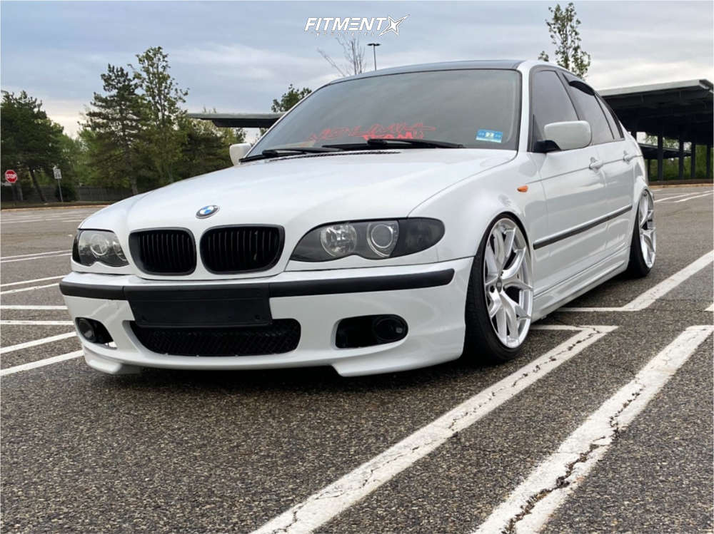 2002 BMW 325i Base with 18x9.5 ESR Rf2 and Federal 215x45 on Air Suspension 1671499 Fitment Industries