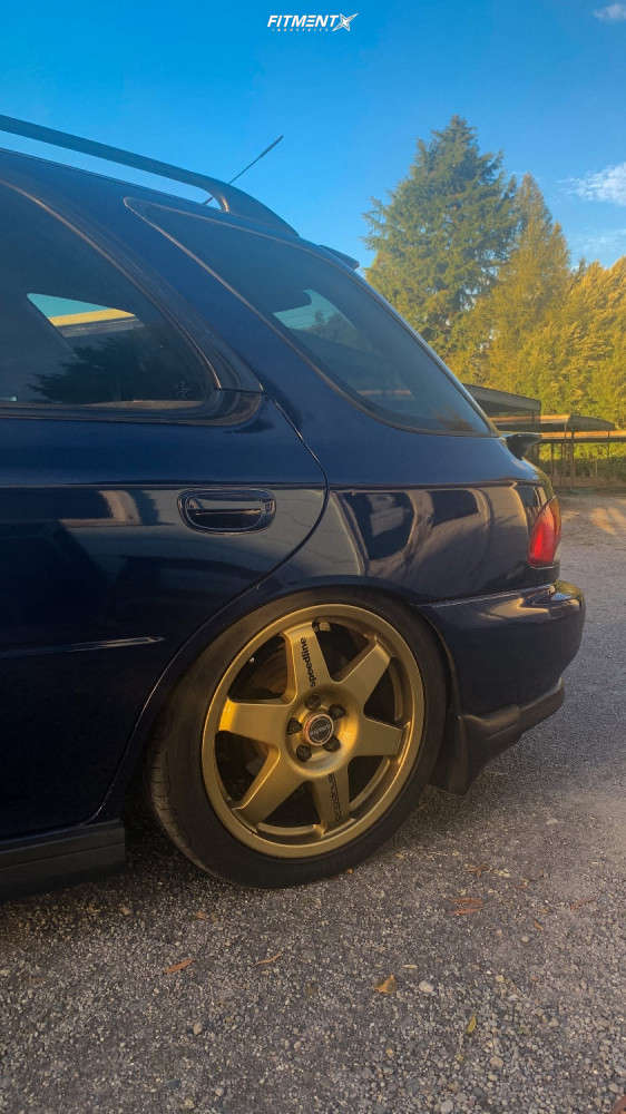 1996 Subaru Impreza LX with 17x7 SpeedLine ST2 and Goodyear 215x45 on ...