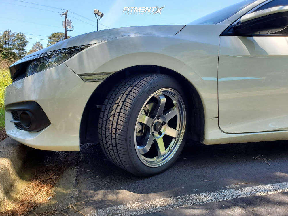 2016 Honda Civic EX-L with 18x8.5 AVID1 AV6 and Continental 245x40 on ...