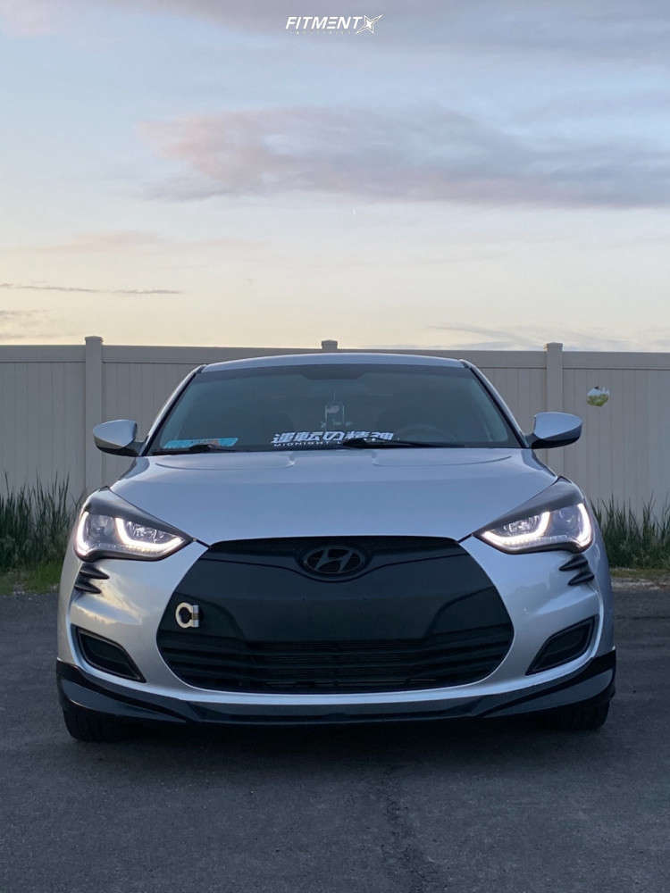 2016 Hyundai Veloster Base with 17x7.5 Konig Backbone and Hankook ...