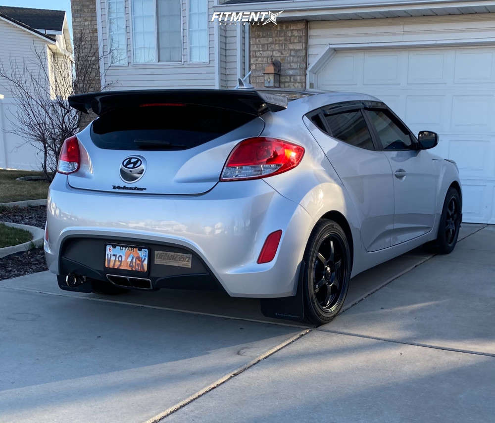 2016 Hyundai Veloster Base with 17x7.5 Konig Backbone and Hankook ...