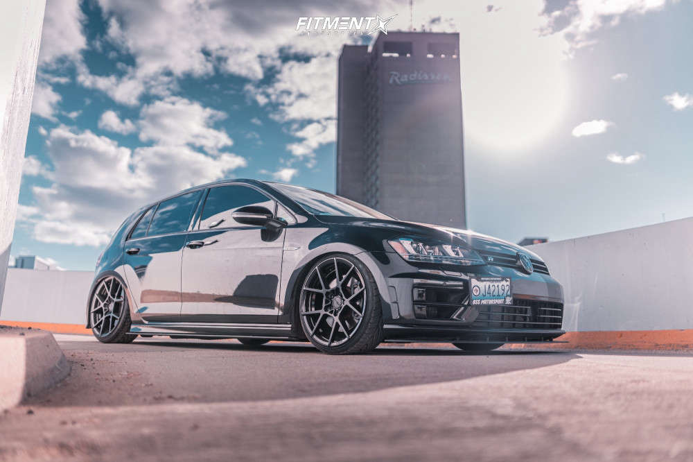 2016 Volkswagen Golf R Base with 19x8.5 Rotiform Kps and Nitto 215x35 on Coilovers | 1680022 ...