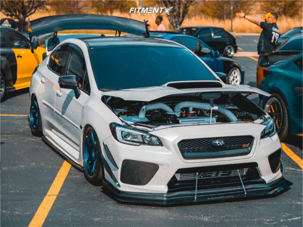 2016 Subaru WRX STI Limited with 18x9.5 Volk Te37rt and Continental ...