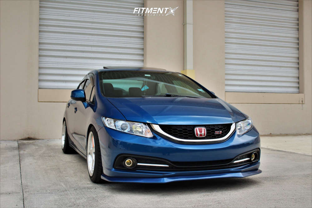 2013 Honda Civic Si with 17x9 Kansei Knp and Road Hugger 225x45 on ...