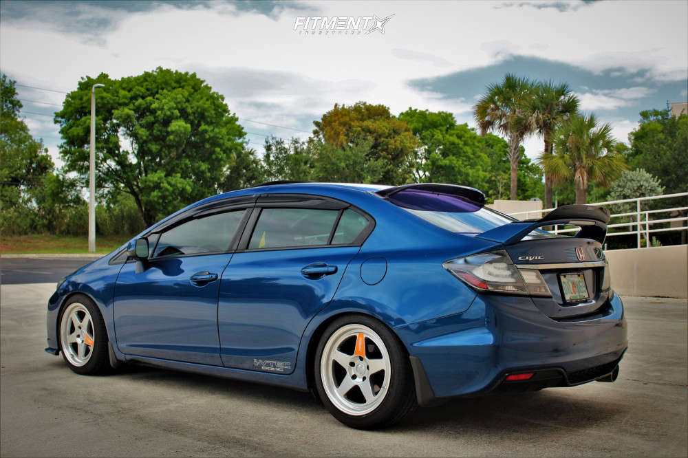 2013 Honda Civic Si with 17x9 Kansei Knp and Road Hugger 225x45 on ...