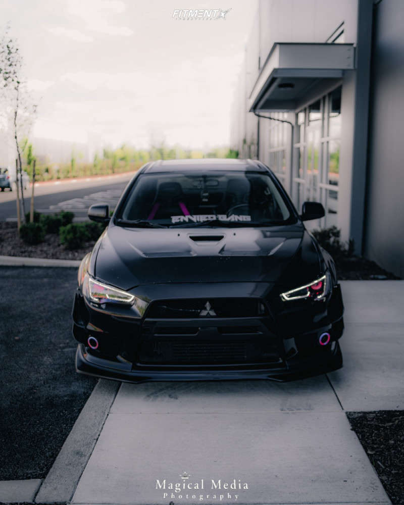 2008 Mitsubishi Lancer Evolution MR with 18x10.5 AVID1 AV6 and Yokohama ...