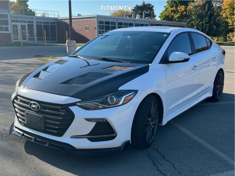 2018 Hyundai Elantra Sport with 18x8 Enkei Draco and Michelin 225x40 on Stock Suspension ...